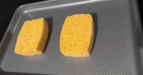 TikToker Cooks Sponges Thinking They're Garlic Bread