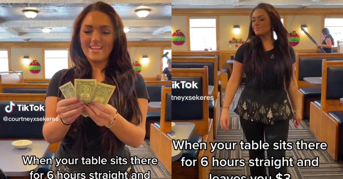 Server Calls Out Table That Left $3 Tip After 6 Hours