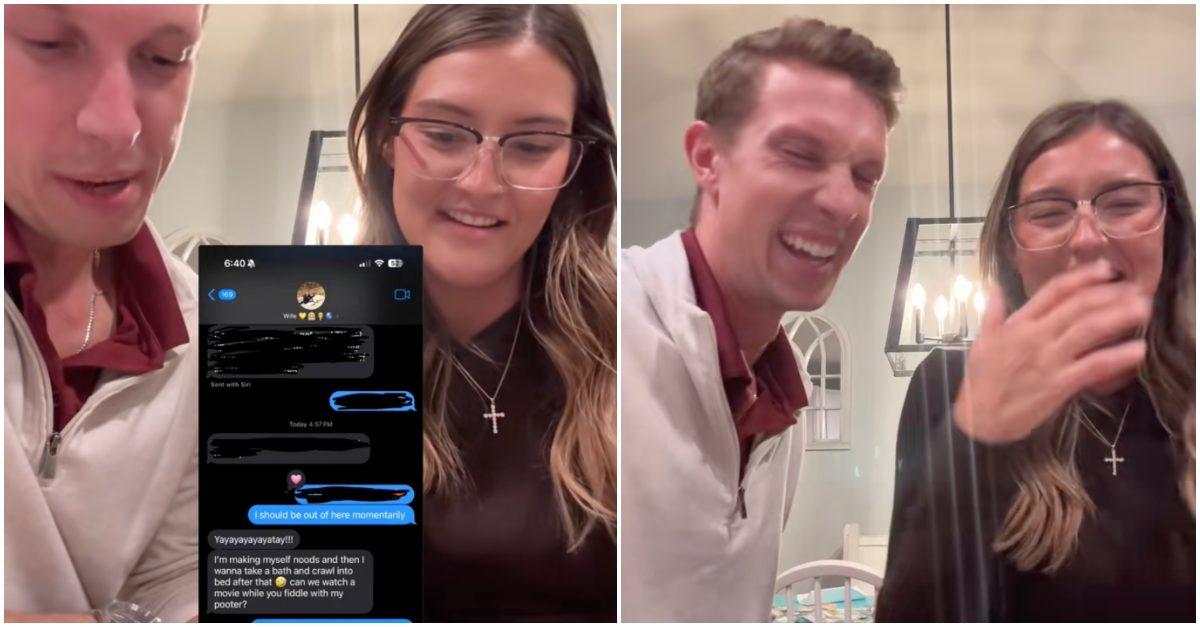 Husband Misunderstands Wife’s PG Computer Text for R-Rated