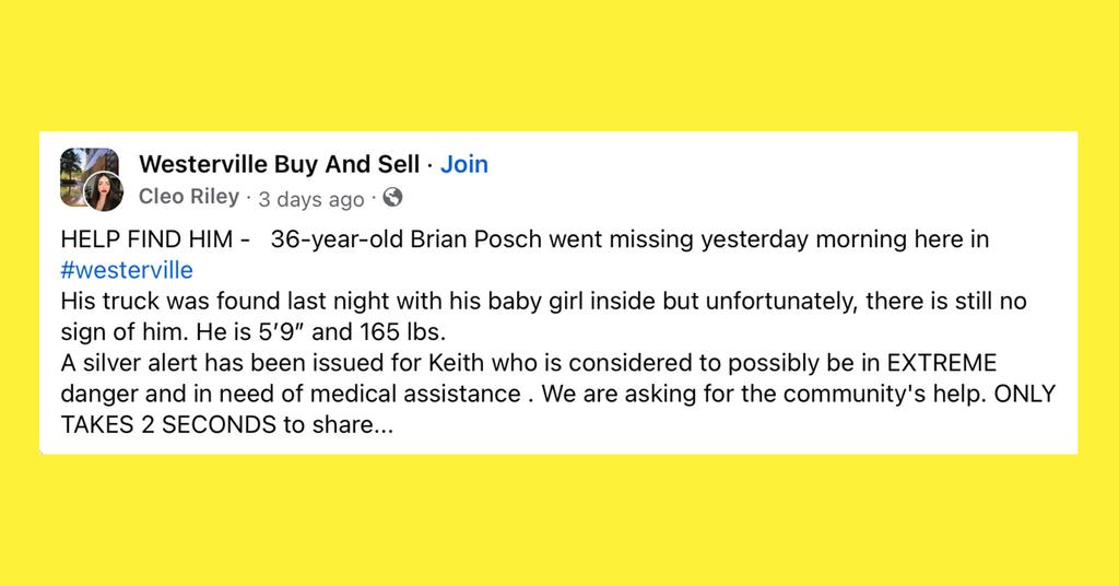 What Happened to Brian Posch? He's Not Missing — He's Dead