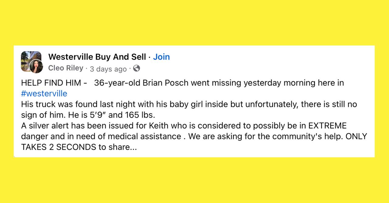 What Happened to Brian Posch? He's Not Missing — He's Dead