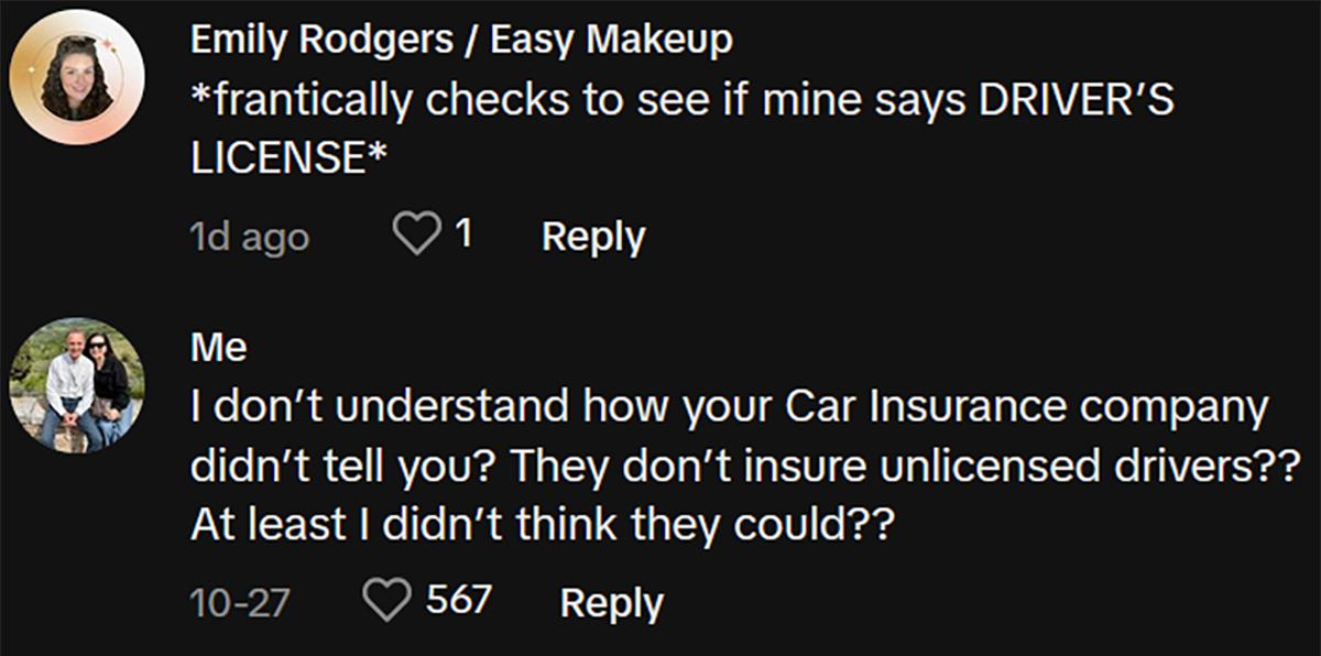 Woman Learns Difference Between ID and Driver's License