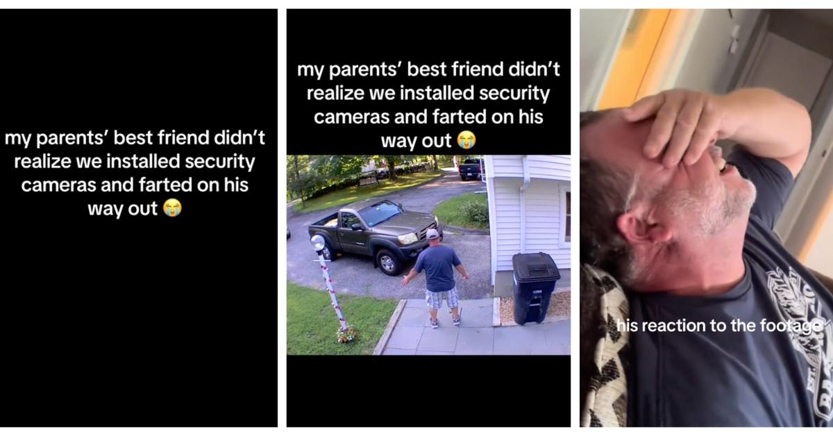 Girl Catches Uncle Farting on Security Cam, Shows Him Footage