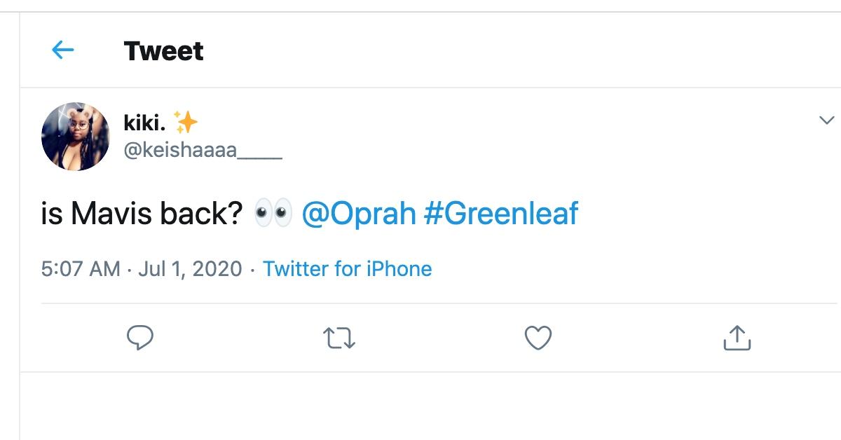 What Happened to Mavis on 'Greenleaf'? Why Is Oprah Not on the Show?