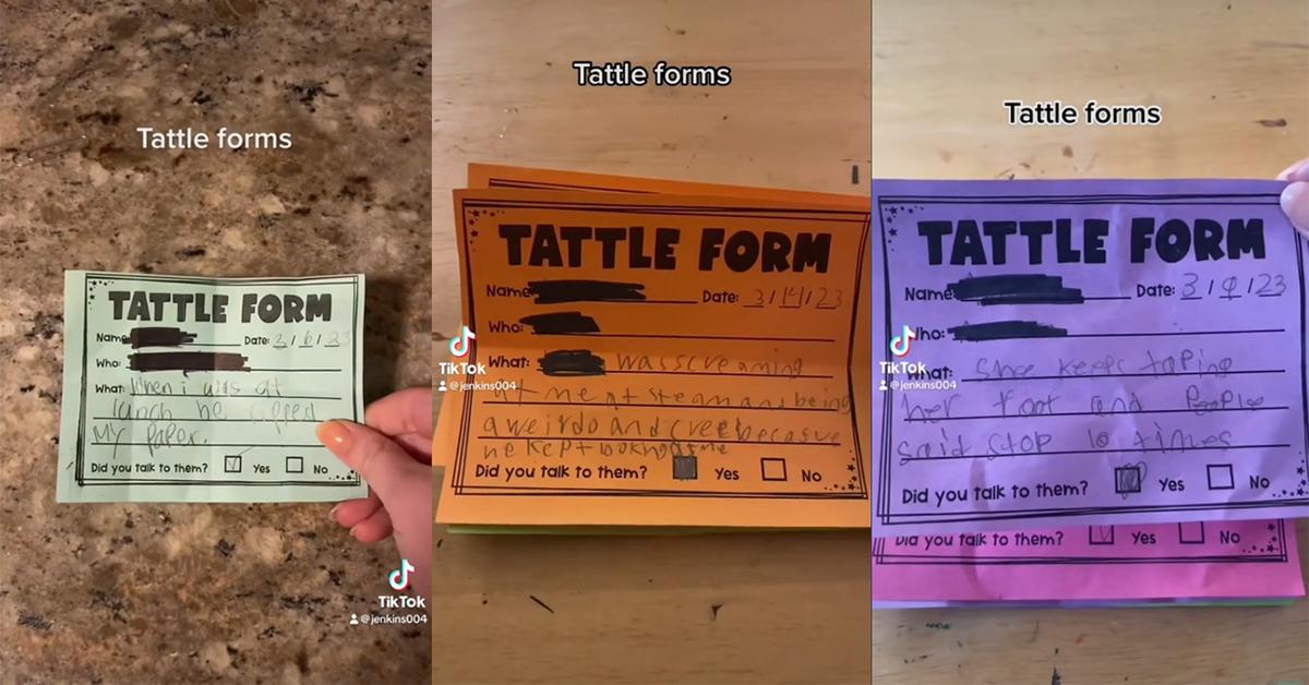 Funny School Kids Tell on Each Other Using "Tattle Forms"
