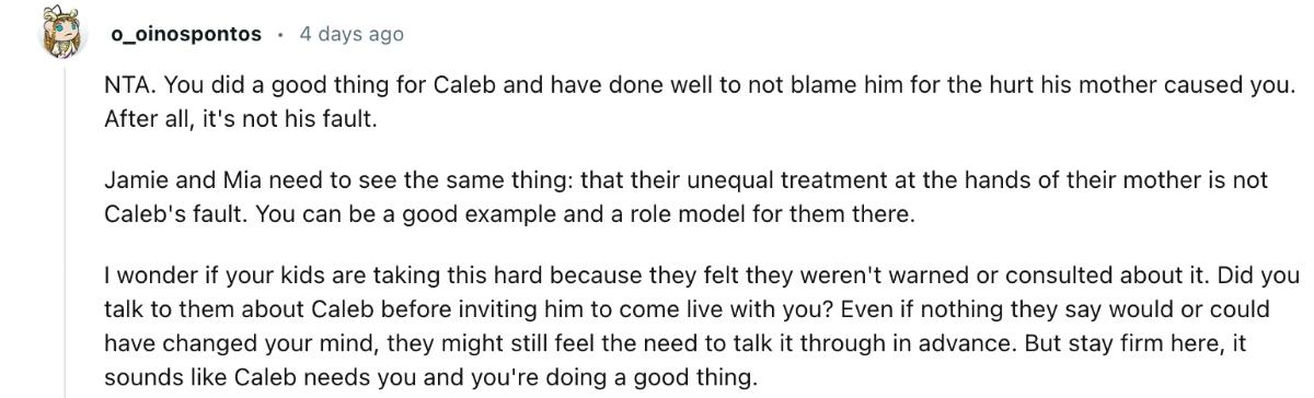 Kids Mad at Dad for Taking In Nephew Who Was Kicked Out