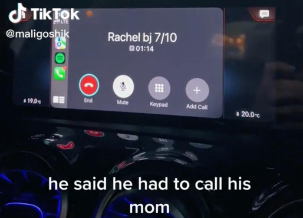 Boyfriend's Phone Connects to Car While Cheating in TikTok Video
