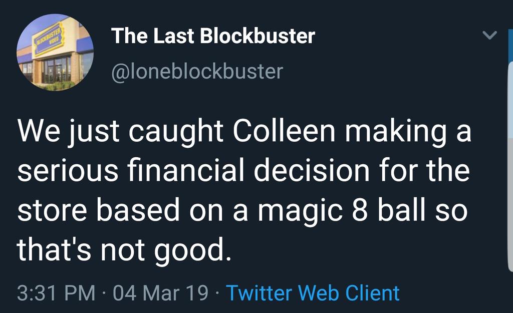 The Last Blockbuster Video Has a Twitter Account That's Very Self-Aware