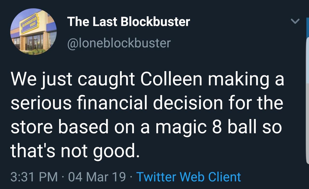 The Last Blockbuster Video Has a Twitter Account That's Very Self-Aware