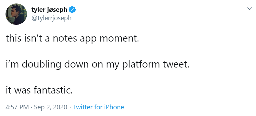 Twenty One Pilots Fans Cancel Tyler Joseph Due to Insensitive Tweet