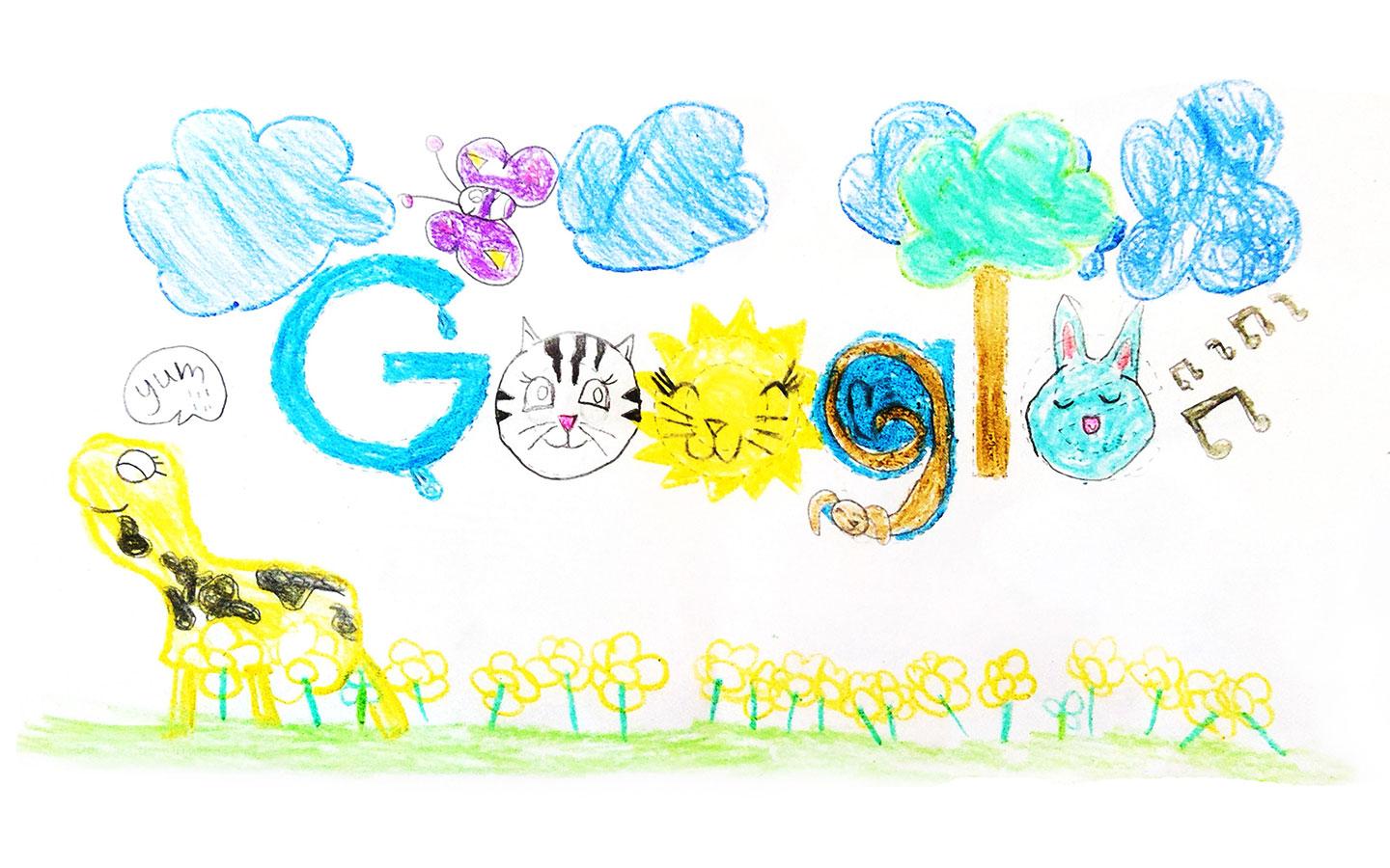 First Grader Wins Google's Doodle Contest — See the Pic