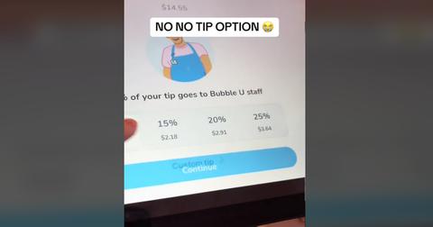 Customer Buying Boba Given No "No Tip" Option When Paying