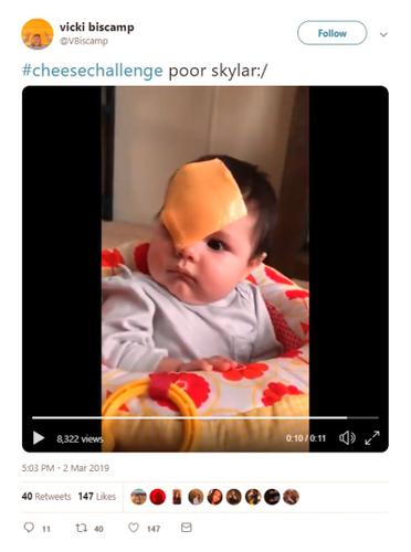 The "Cheese Challenge" Has Parents Throwing Slices on Their Baby's Faces