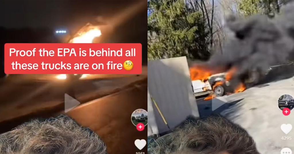Diesel Truck Fires Spark Conspiracy Theories on TikTok
