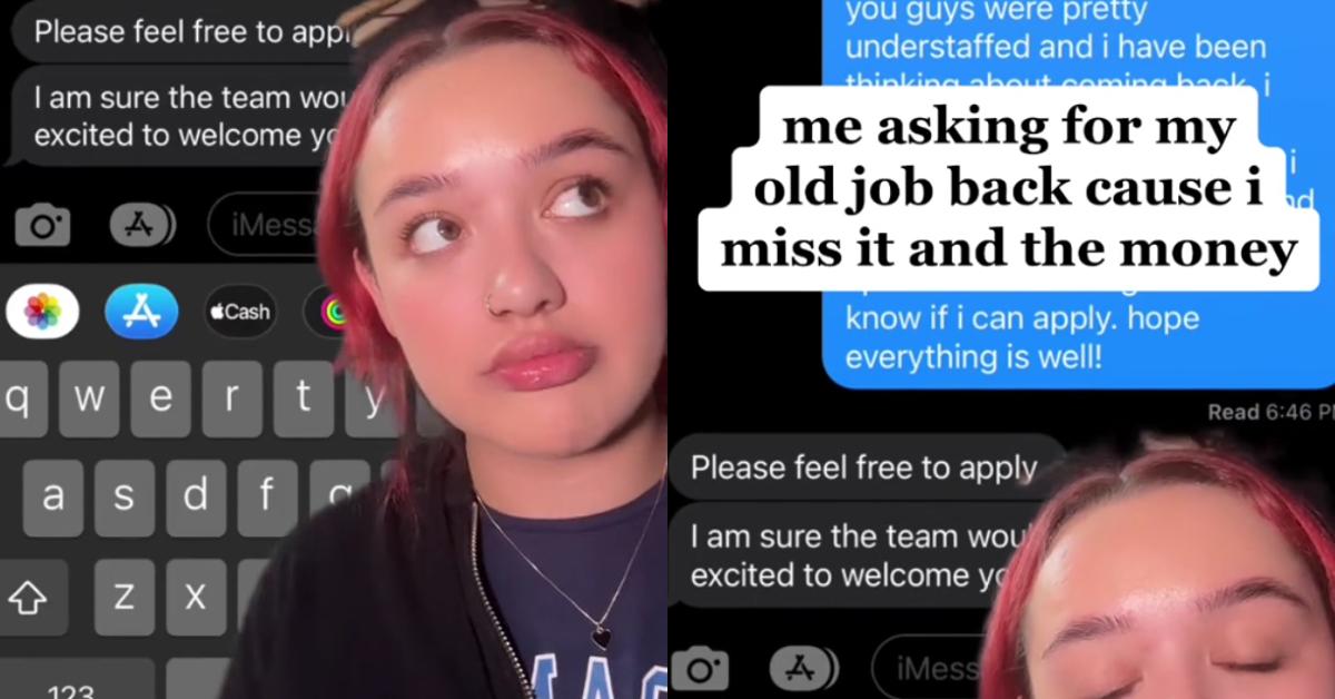 Woman Asks for Her Old Job Back, Sparking Viral Debate