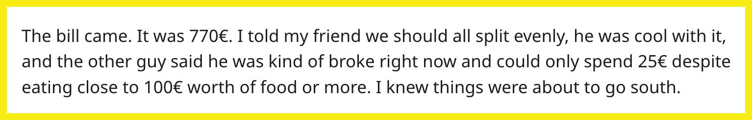 Guy's Pal Invites Others to Their Dinner, Expects Guy to Pay