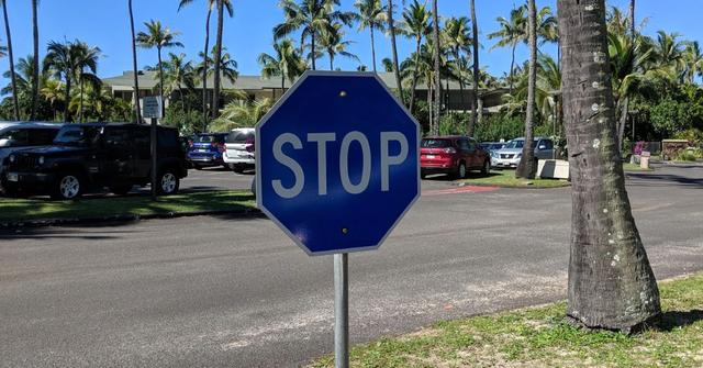 What Does a Blue Stop Sign Mean?