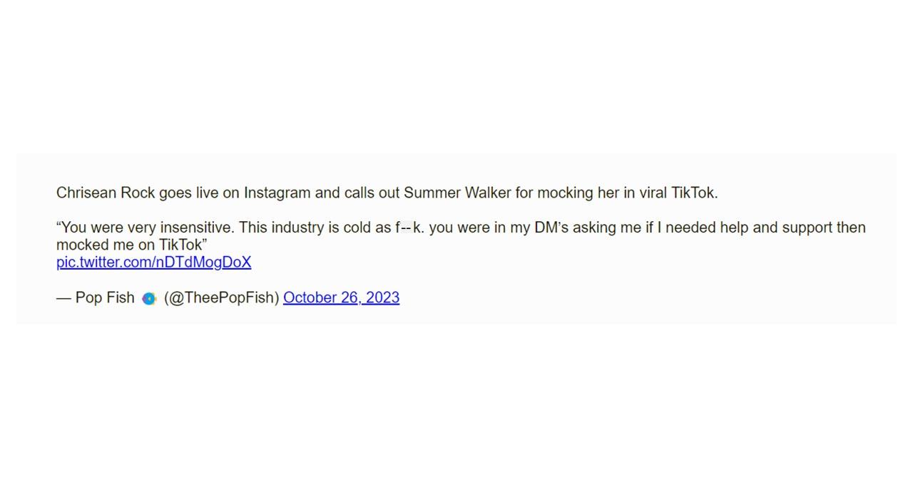 Summer Walker and Chrisean Rock's Beef Explained