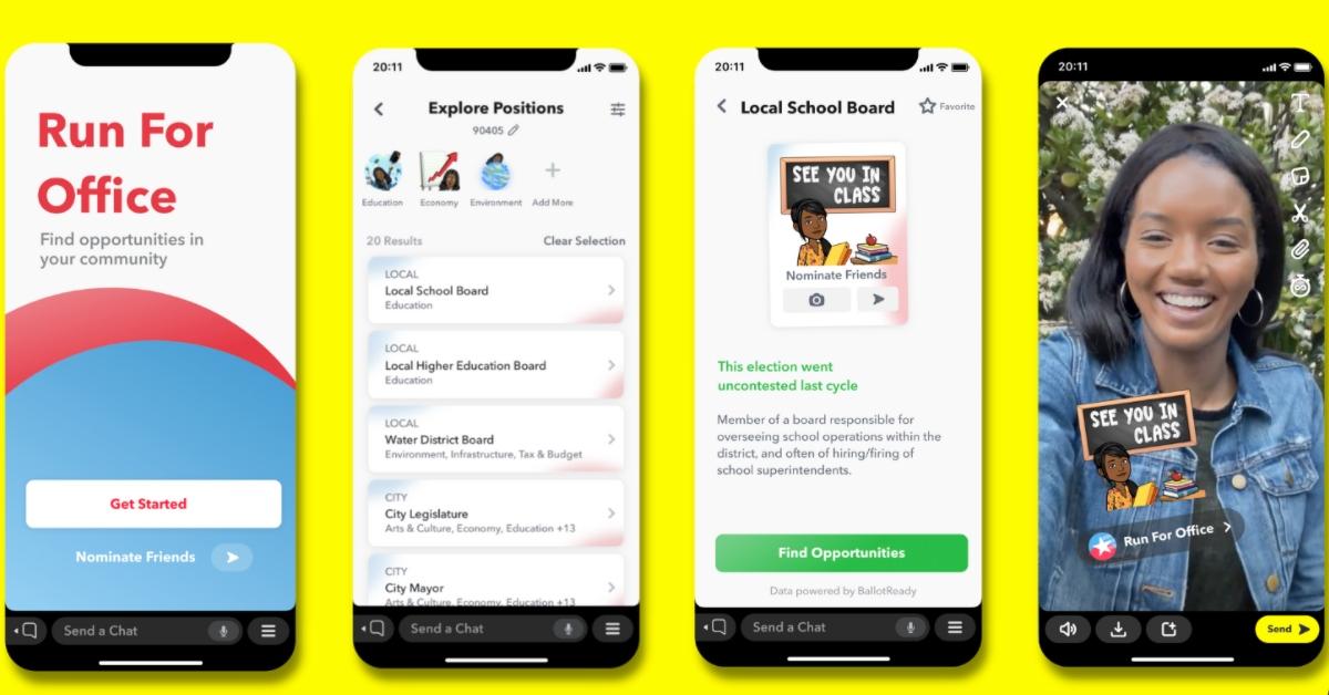 What Is the New Snapchat Tool, Run for Office? Here's What We Know