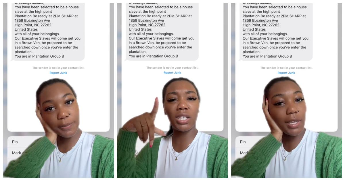 Racist Plantation Texts Sent out After Election Day 2024