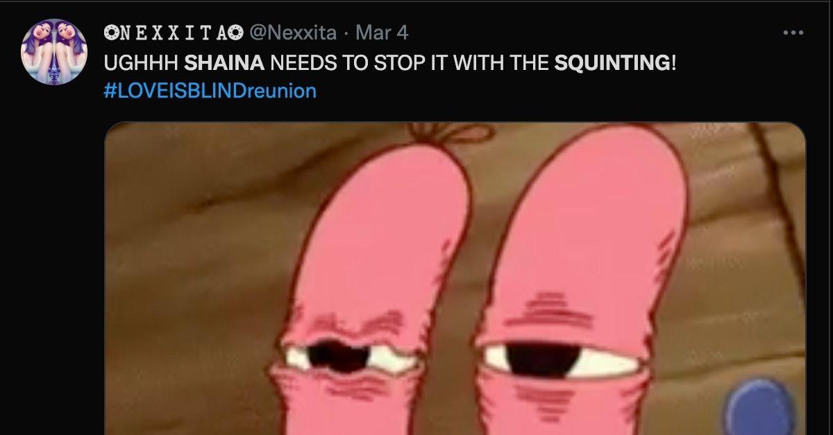 Shaina Squinting on 'Love is Blind' Has Led to Some Hilarious Memes