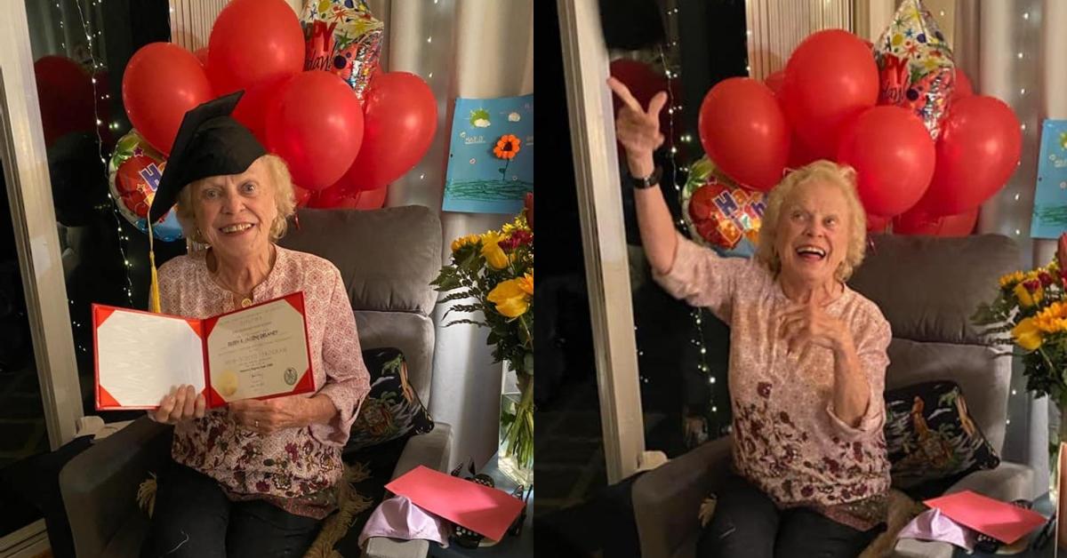 93-Year-Old Woman Gets High School Diploma After Quitting School 75 ...