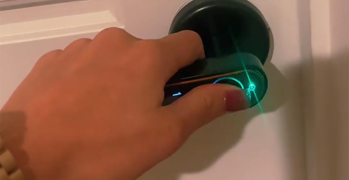 Mom Installs Electronic Lock on Her Bedroom Door