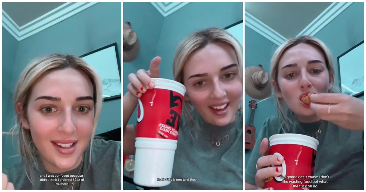 Woman Receives Grubhub Order With 32 Oz of Mustard