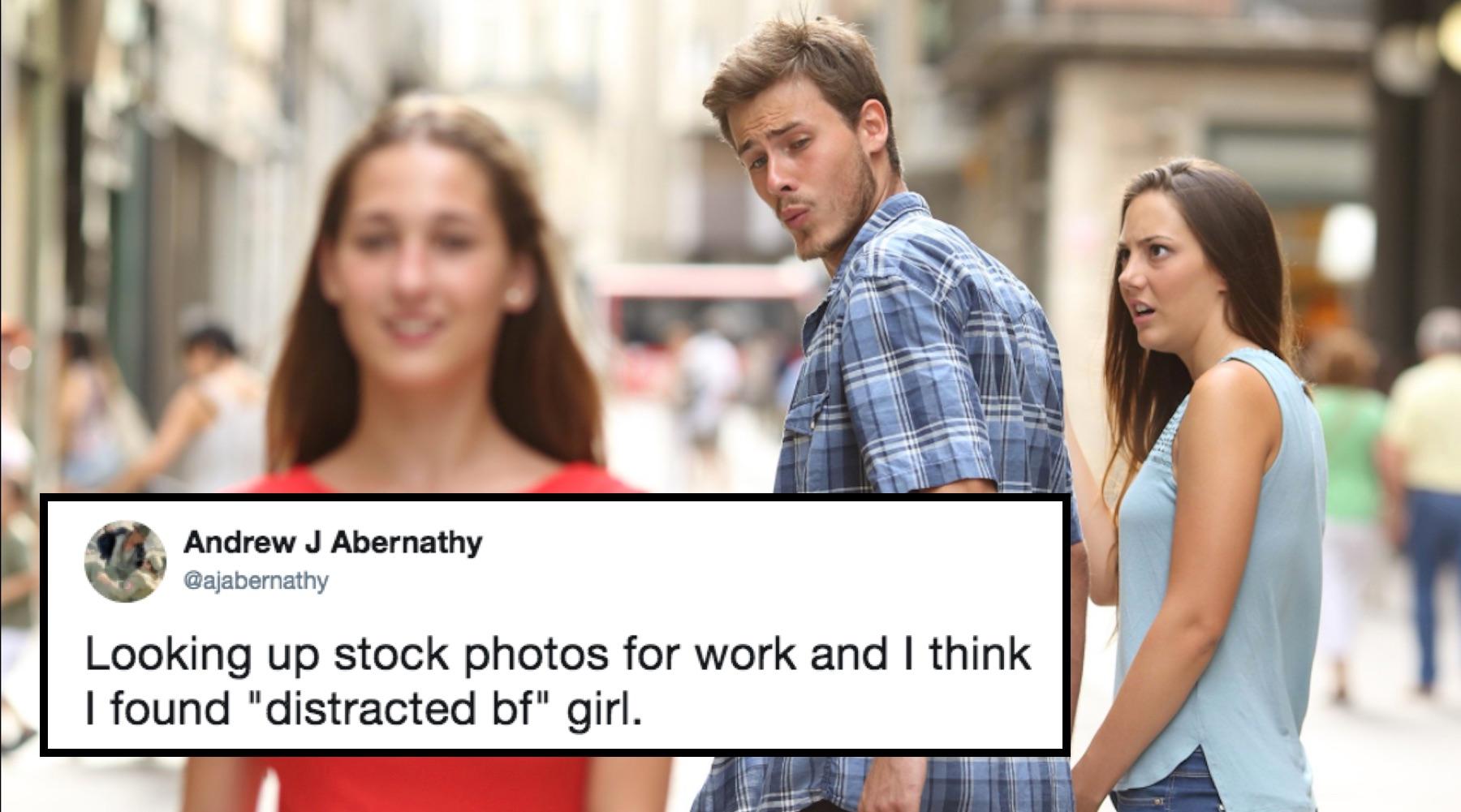 The iStock Distracted Boyfriend Girl Actually Has A Storied Past