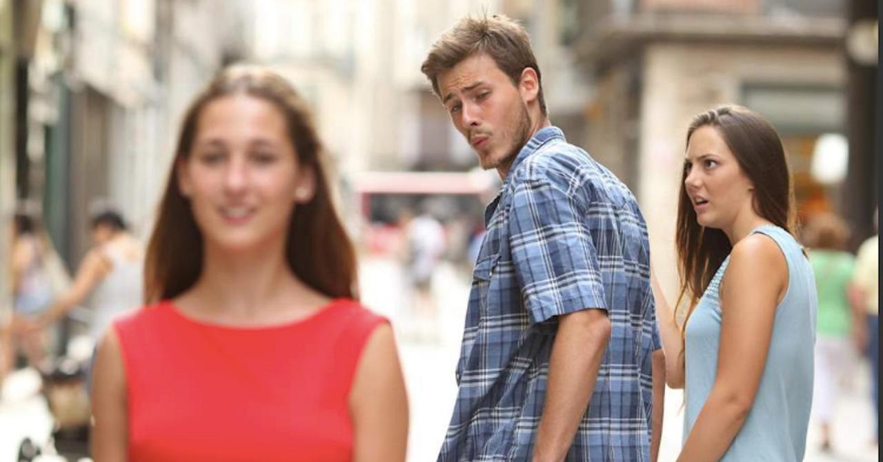 Distracted Boyfriend Meme Girlfriend's Best Stock Photos