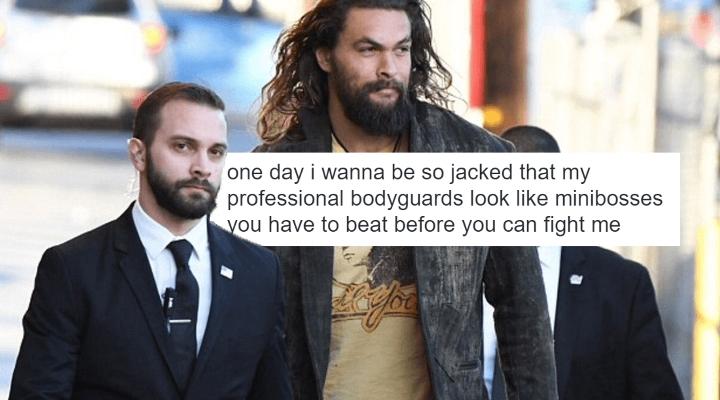 This Picture of Jason Momoa and His Pint-Sized Bodyguards Is Hysterical