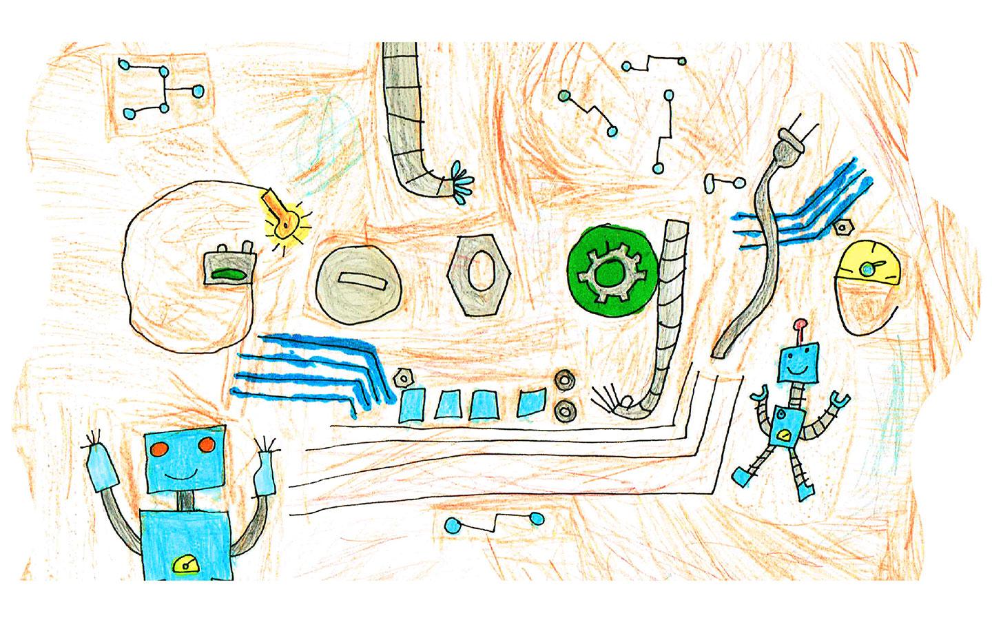 First Grader Wins Google's Doodle Contest — See the Pic