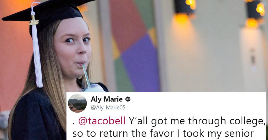 This Senior Took College Graduation Photos at Taco Bell