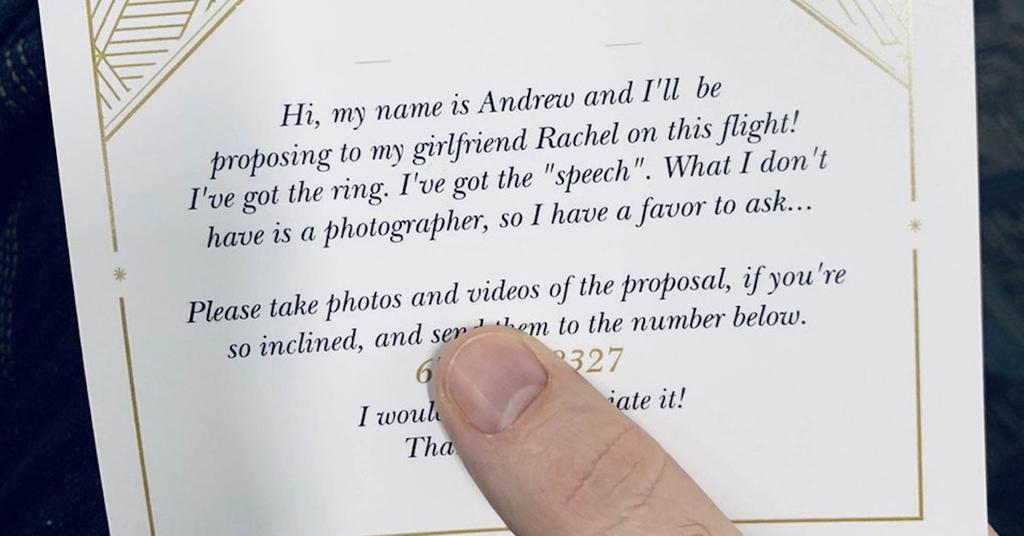 This Airplane Proposal Is Going Viral — See the Pics Taken by Passengers