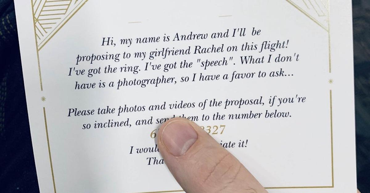 This Airplane Proposal Is Going Viral — See the Pics Taken by Passengers