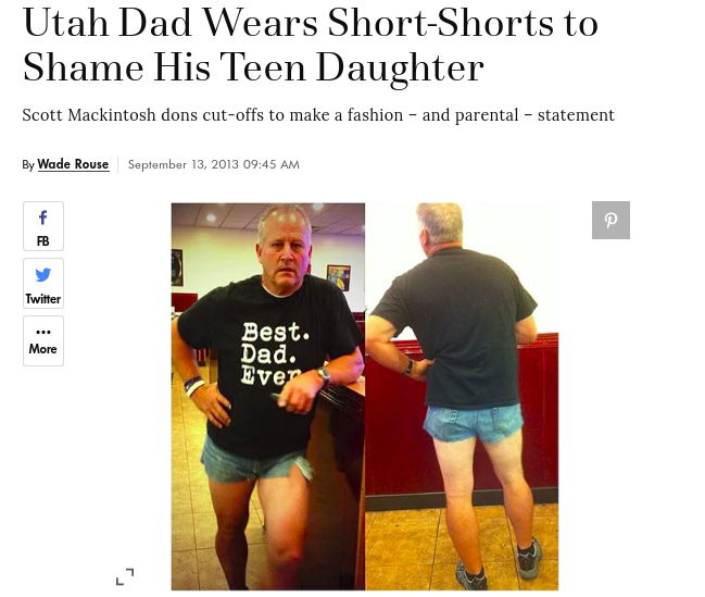 This Dad Put on His Daughter's Short Shorts Just to Prove a Point
