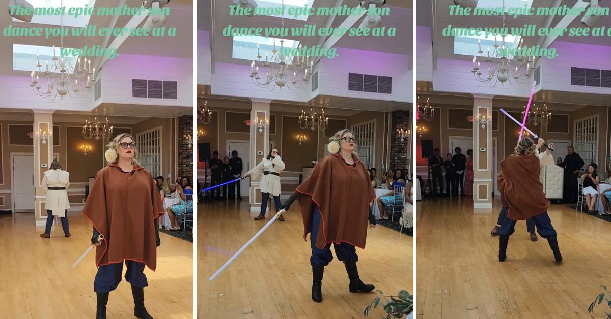 Mother and Son Perform Lightsaber Dance at Wedding
