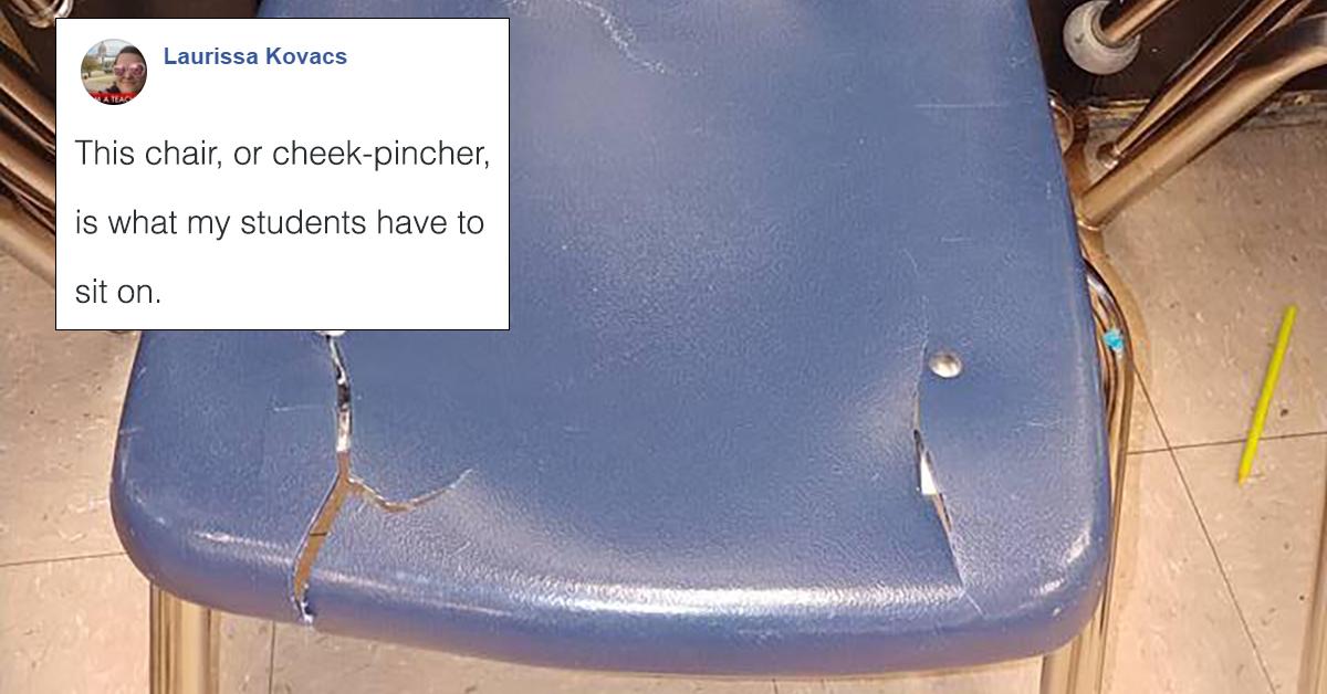 Teacher Given $44,000 After Posting Photo Of Classroom Chairs