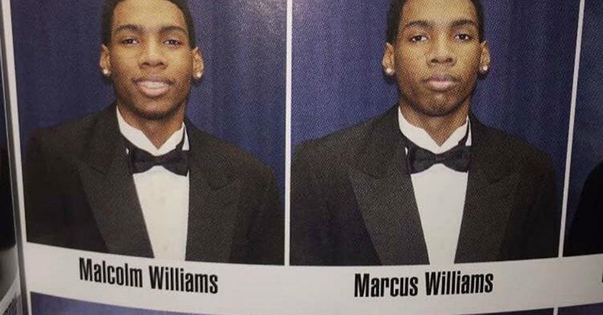 Twin Poses for His Brother's Yearbook Picture