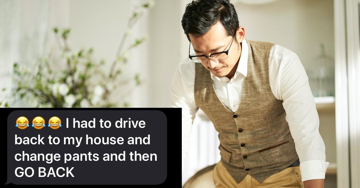 Man Texted His Dad About His Tragic Wardrobe Malfunction, and Dad ...