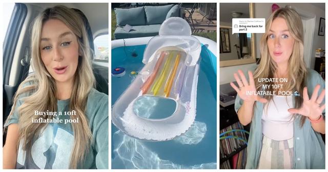 Woman Decked out an Inflatable Pool to Last All Summer