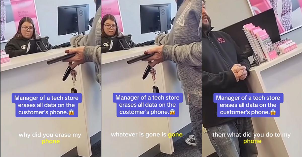 Phone Store Manager Erases Customer's Phone Data