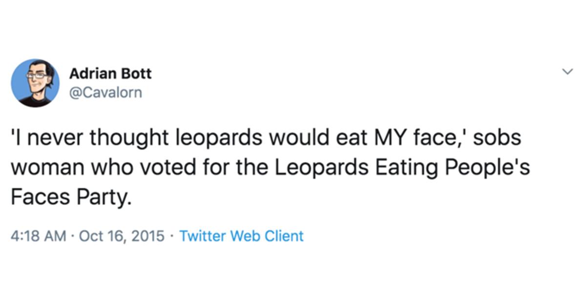 What Does The Leopard Ate My Face Mean?