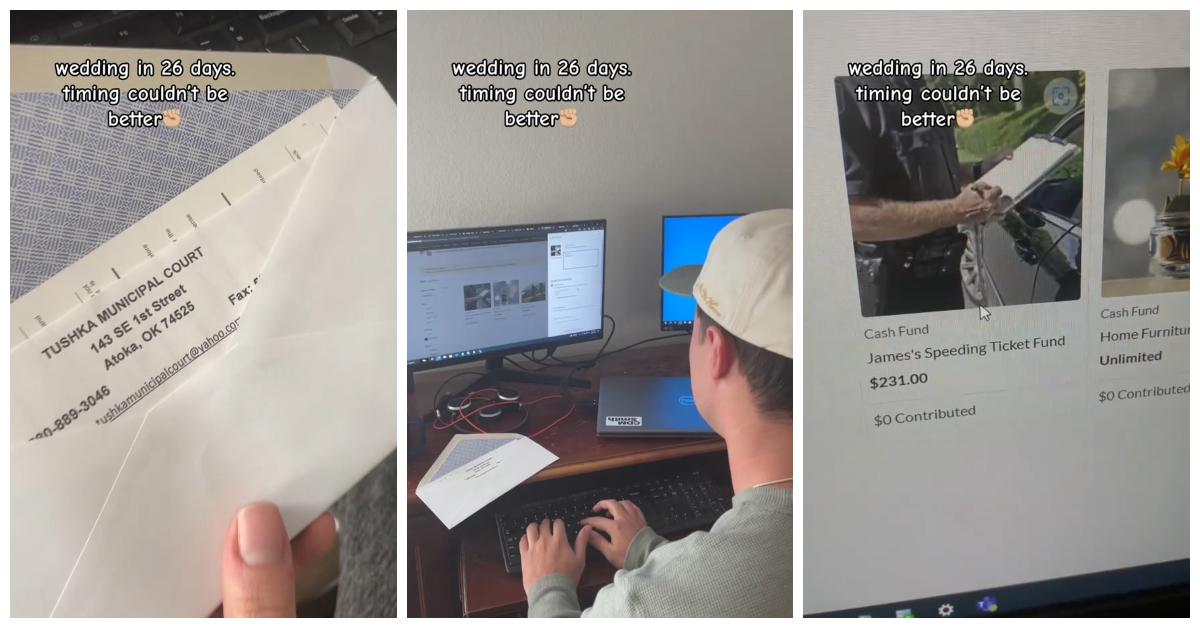 Couple Puts a Speeding Ticket on Their Wedding Registry