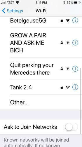 29 Wi-Fi Network Names that Deserve to Be Admired
