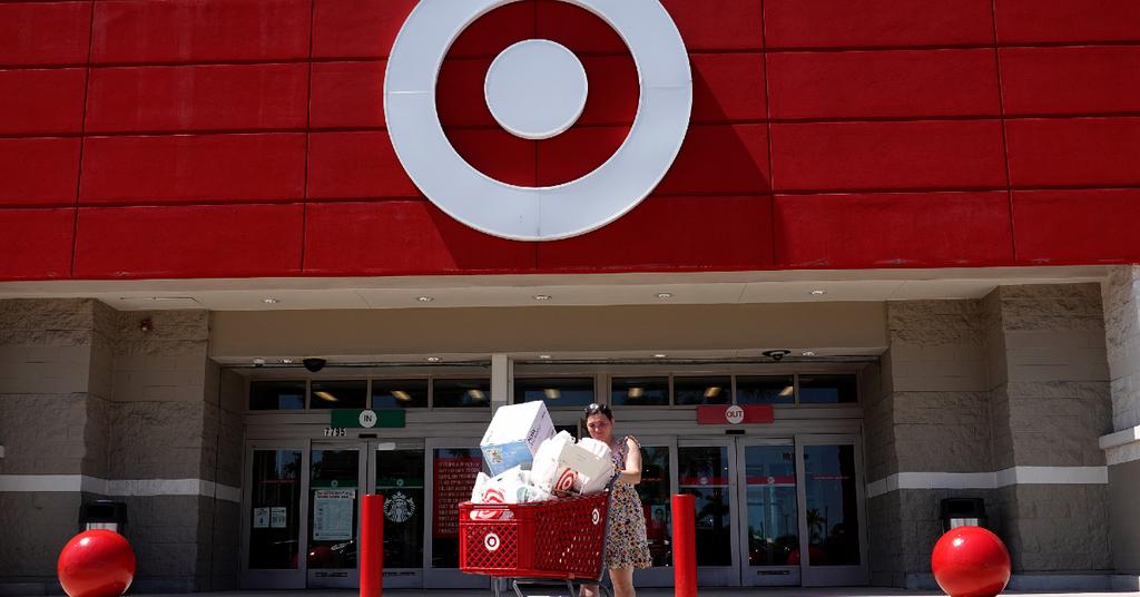Target Concrete Ball Rolls Through Parking Lot After Hit by Car