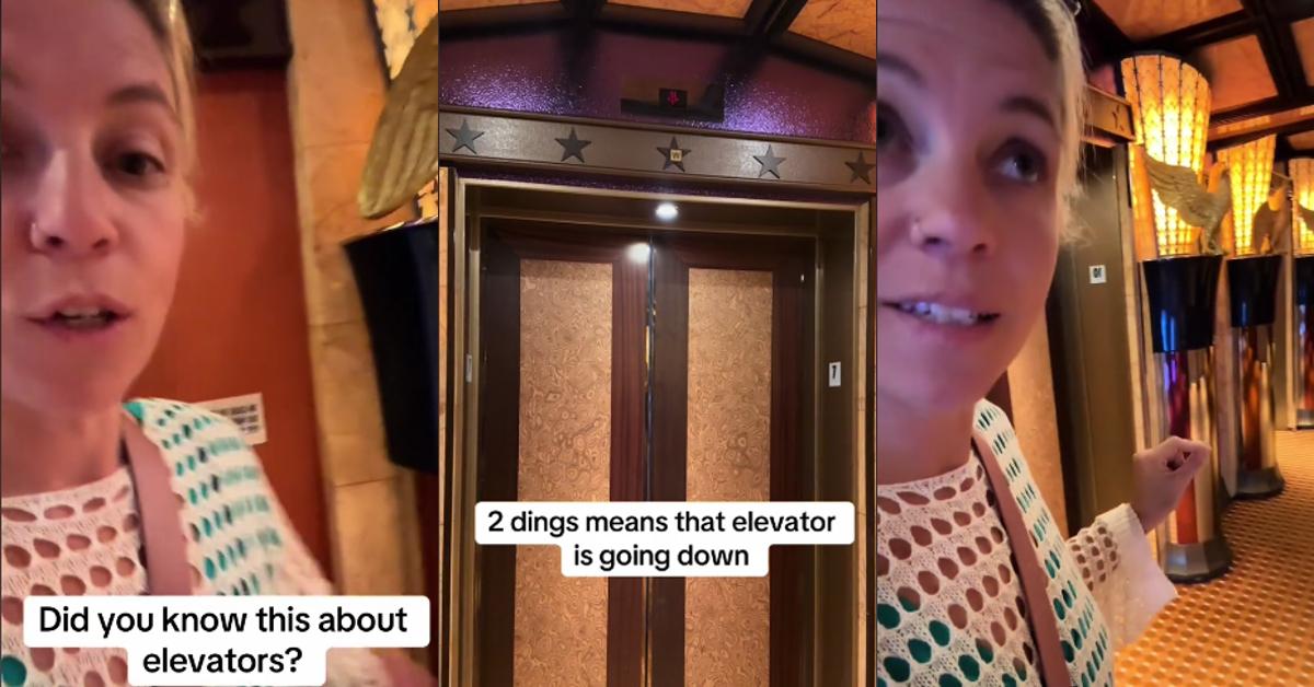 TikToker Shares Elevator Ding Hack — "Two for Down, One for Up"