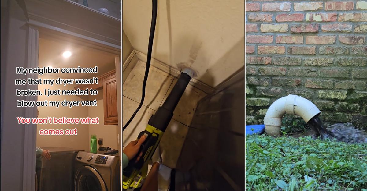 Woman Finds Water Stuck in Her Dryer Vent