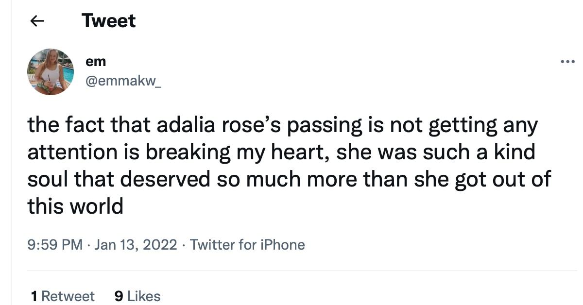 What Was Adalia Rose's Cause of Death? The Teen Influencer Passed Away