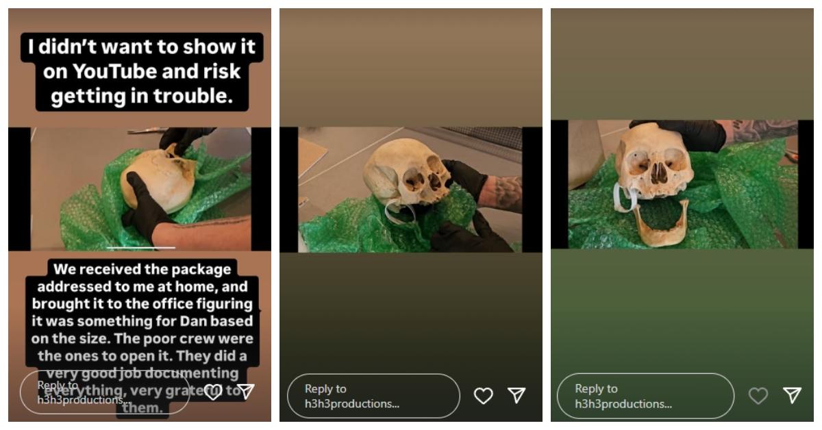 YouTuber Ethan Klein Received Human Skulls In the Mail